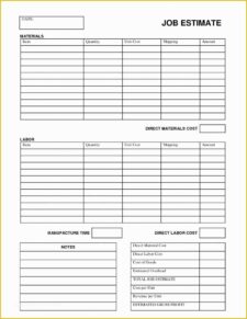 √ Printable Remodeling Estimate Template