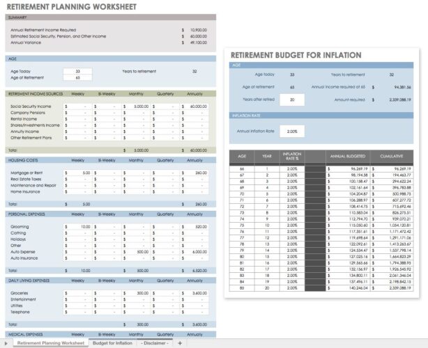 √ Printable Retirement Plan Template