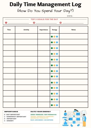 √ Printable Time Management Worksheet Template