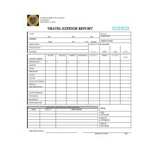 Printable Travel Expenses Report Template Example | Templateral