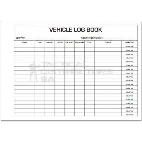 √ Printable Vehicle Log Book Template