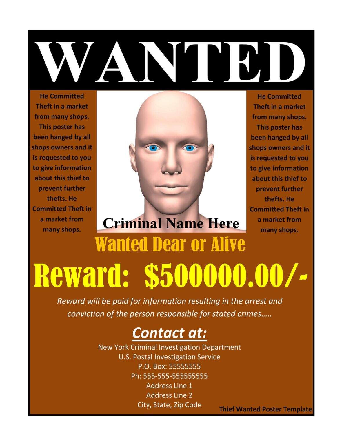√ Printable Wanted Poster Template