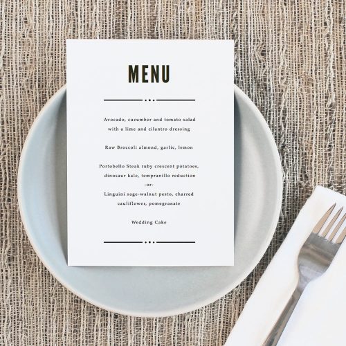 √ Printable Wedding Menu Template