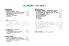 √ Printable Auto Detailing Checklist Template