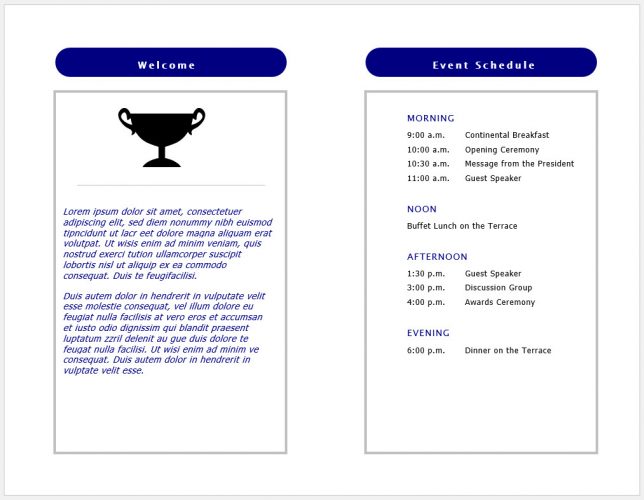 √ Free Printable Program Booklet Template