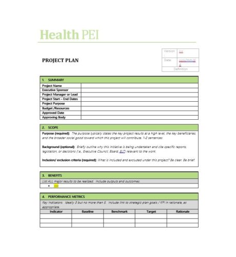 √ Free Printable Project Charter Template