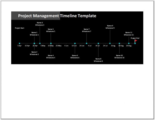 √ Free Printable Project Management Timeline Template