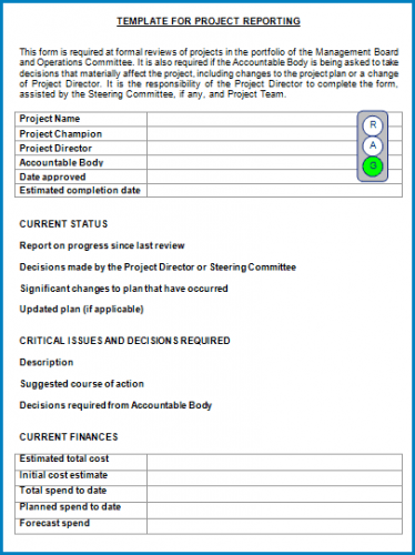 √ Free Printable Project Report Template