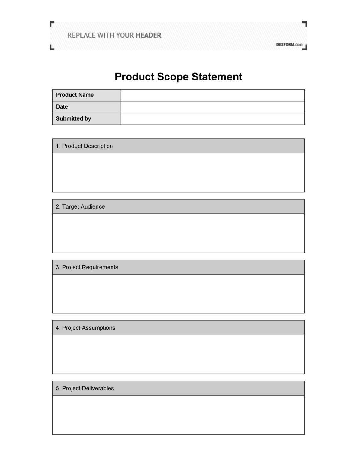 √ Project Scope Template (Word)