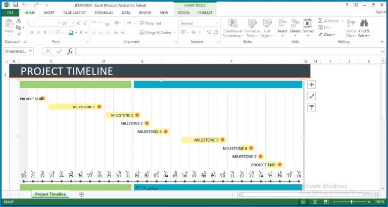 √ Free Printable Project Timeline Excel Template