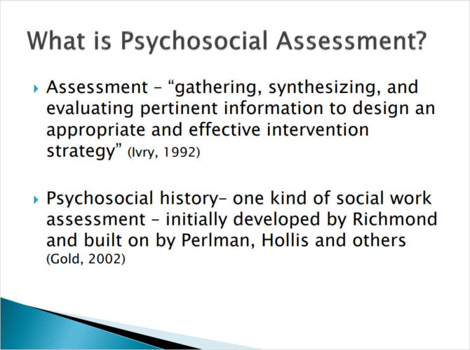√ Printable Psychosocial Assessment Template
