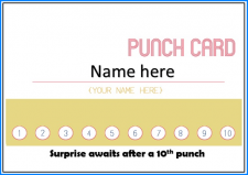 √ Free Printable Punch Card Template
