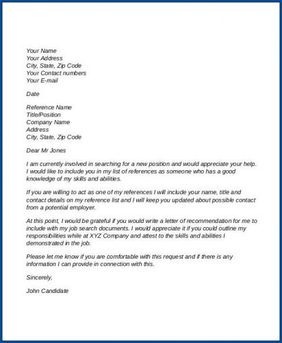 √ Free Printable Recommendation Letter For Job
