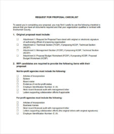 √ Free Printable Proposal Checklist Template