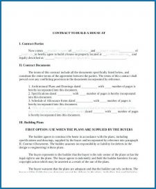 √ Free Printable Residential Construction Contract Template