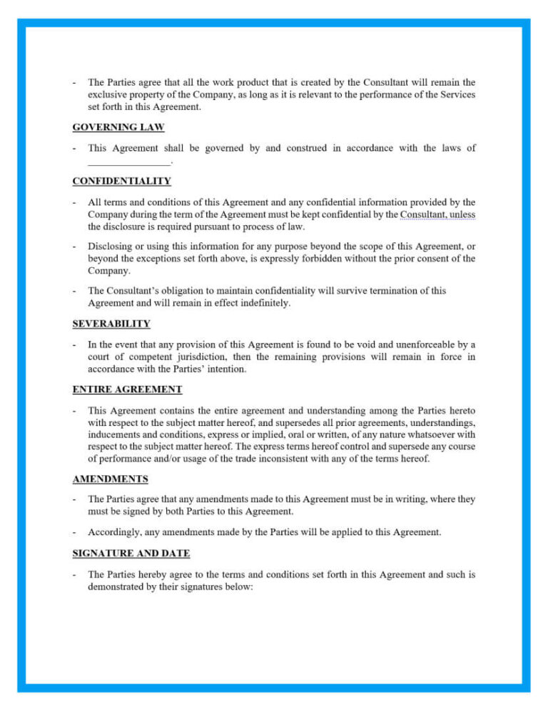 √ Retainer Agreement Template (Word)
