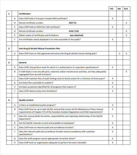 √ Vendor Audit Checklist Template