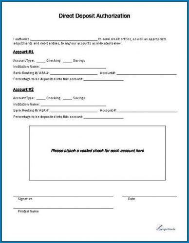 √ Free Printable Bank Deposit Form