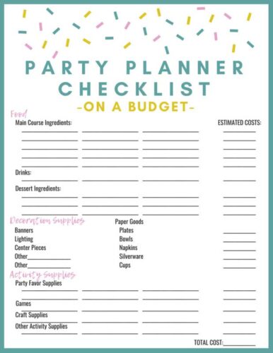√ Free Birthday Party Budget Template (Excel)