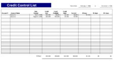 √ Free Credit Control List Template (Excel)