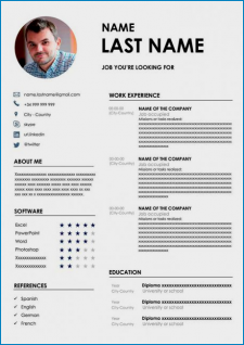 √ Free Printable Curriculum Vitae Template Word