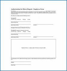 √ Free Printable Direct Deposit Form