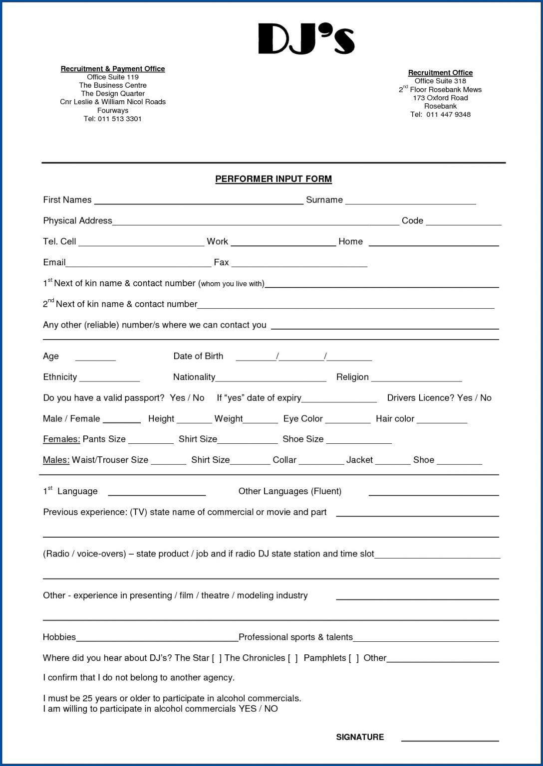 √ Free Printable DJ Contract For Wedding