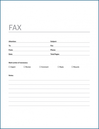 √ Free Printable Fax Cover Letter Template
