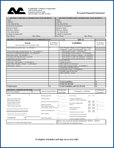 √ Free 4+ Samples of Financial Statement Template Word