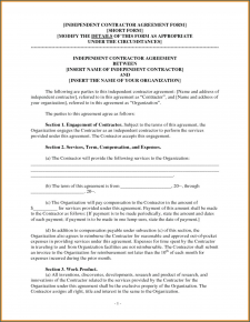 √ Free Printable General Contractor Agreement Template