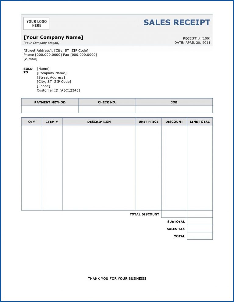 √ Free Customizable Invoice Receipt Template
