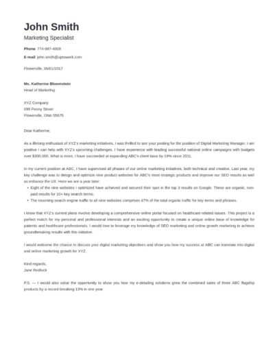 √ Job Application Letter Template (Word)
