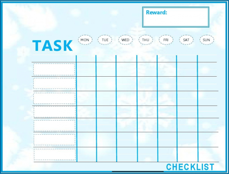 √ Free Printable Kid To Do List Template