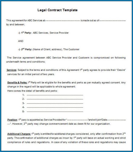 √ Free Editable Legally Binding Contract Template