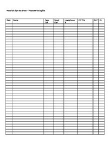 √ Free Material Sign-out Sheet Template (Excel)