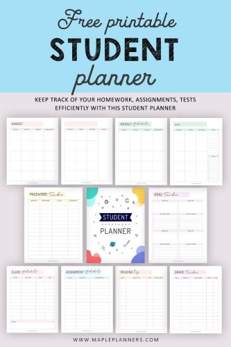 Sample of Monthly Study Reminder Planner Template | Templateral