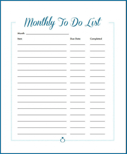 √ Free Printable Monthly To Do List Template