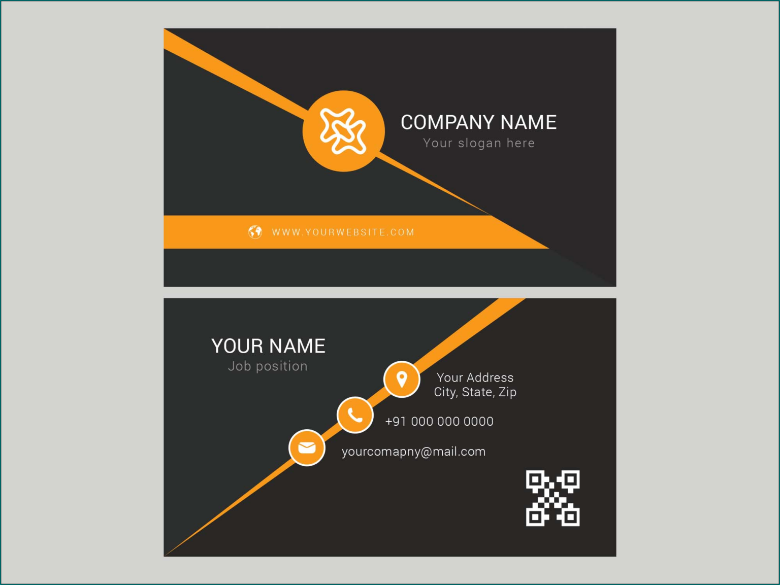 √ Customizable Name Card Template (Word)
