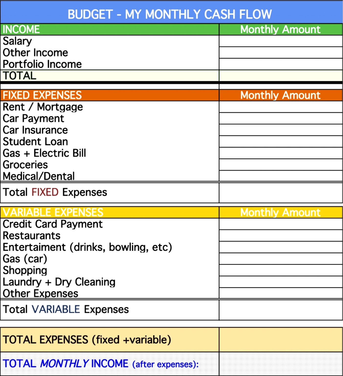√ Office Expense Budget Worksheet Template (Excel)