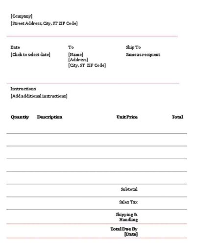 √ Printable Contractor Receipt Template