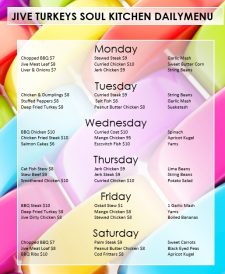 √ Printable Daily Special Menu Template