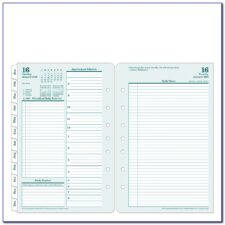 √ Printable Franklin Planner Template