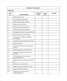 Sample of Printable Project Completion Checklist Template | Templateral