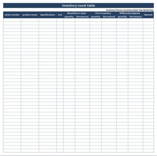 Sample of Printable Warehouse Inventory List Template | Templateral