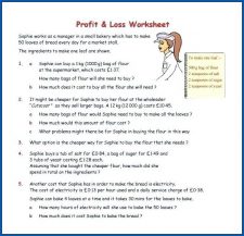 √ Free Profit And Loss Worksheet Template