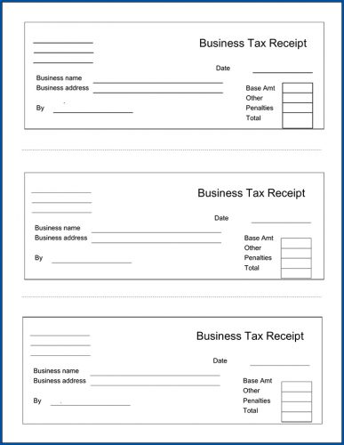 √ Free Printable Property Tax Receipt Template