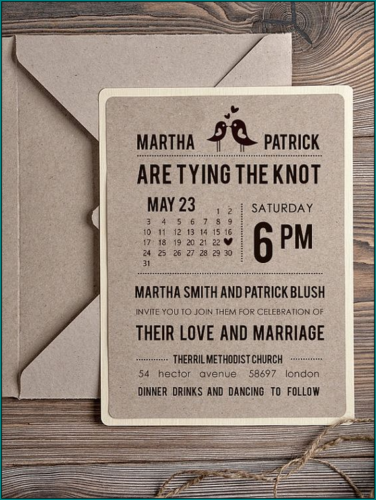 Sample of Rustic Wedding Invitation Template | Templateral