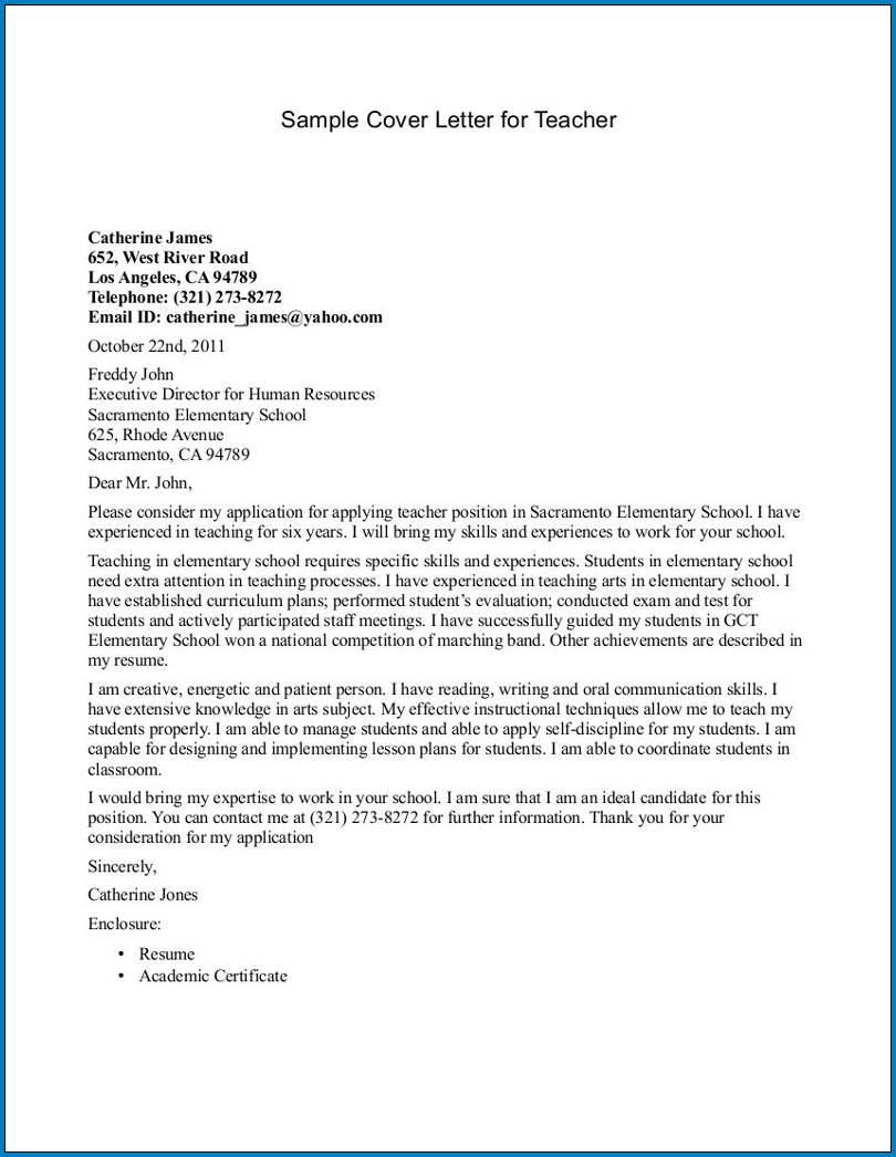  Free Printable Teacher Letter Of Interest Template