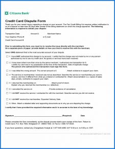 √ Free Printable Transaction Dispute Form