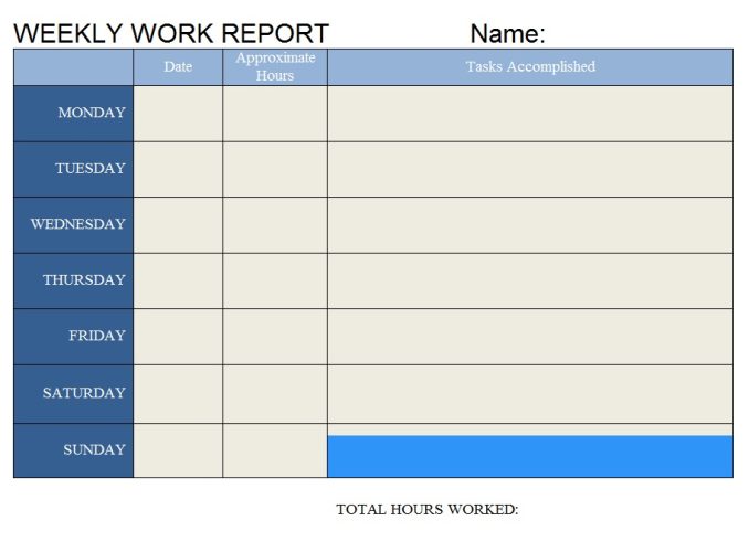 √ Free Weekly Telework Log Template (Excel)